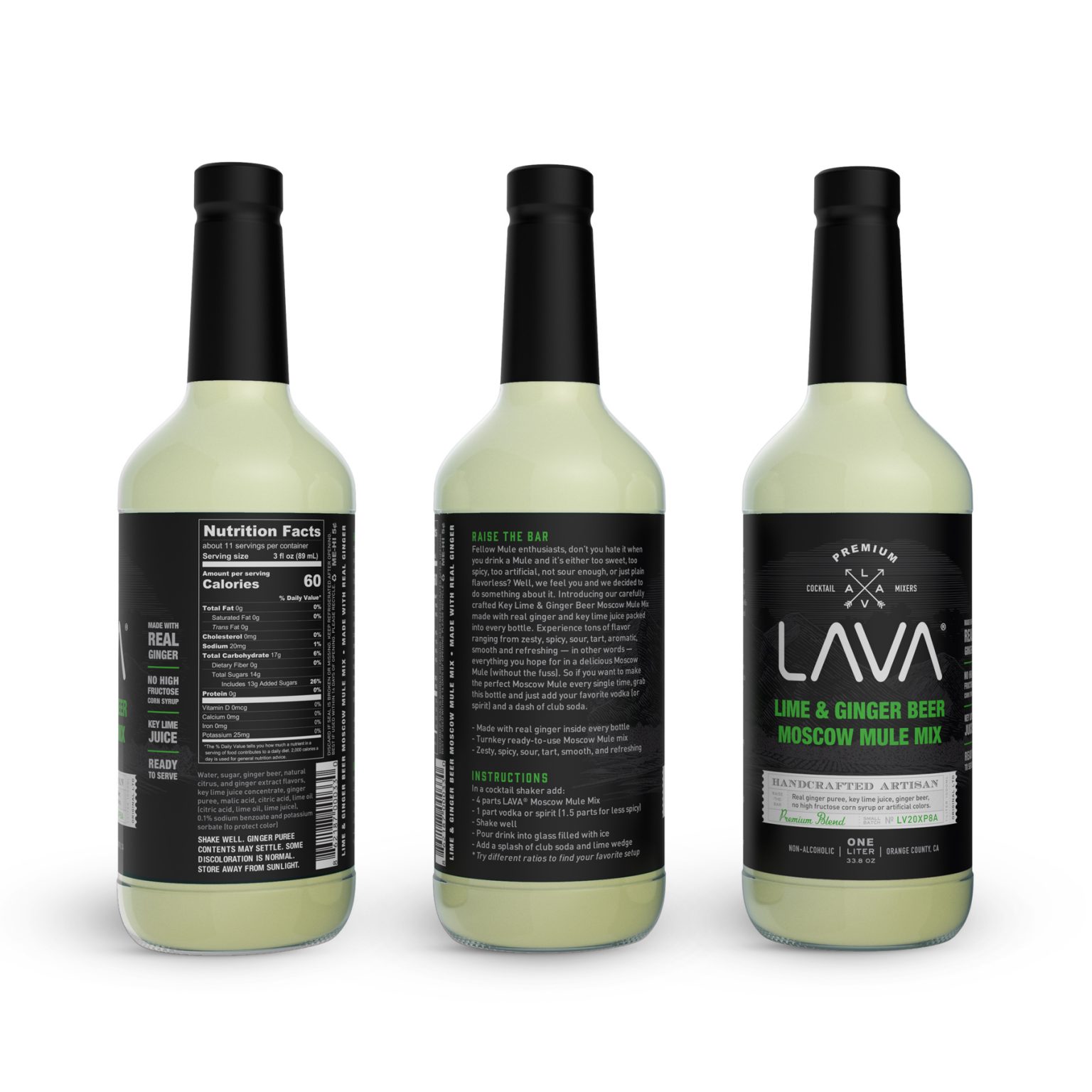 LAVA Premium Spicy Moscow Mule Mix made with Ginger Beer and Key Lime Juice