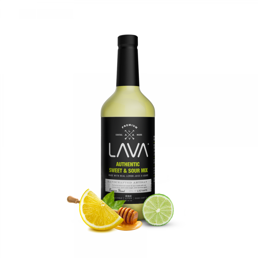 LAVA Premium Authentic Sweet & Sour Mix 33.8oz | Real Lemon Juice ...