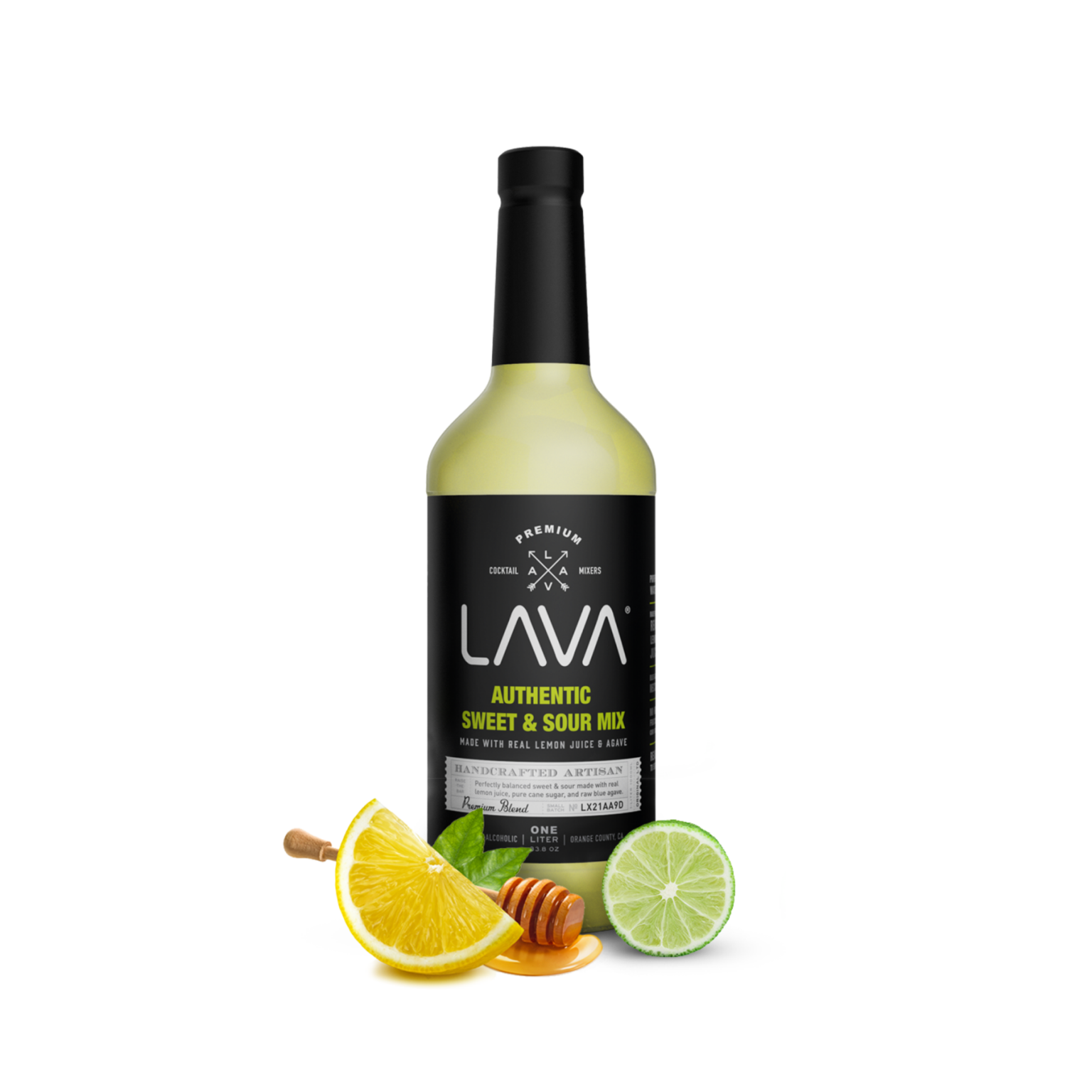 LAVA Premium Authentic Sweet & Sour Mix 33.8oz | Real Lemon Juice ...