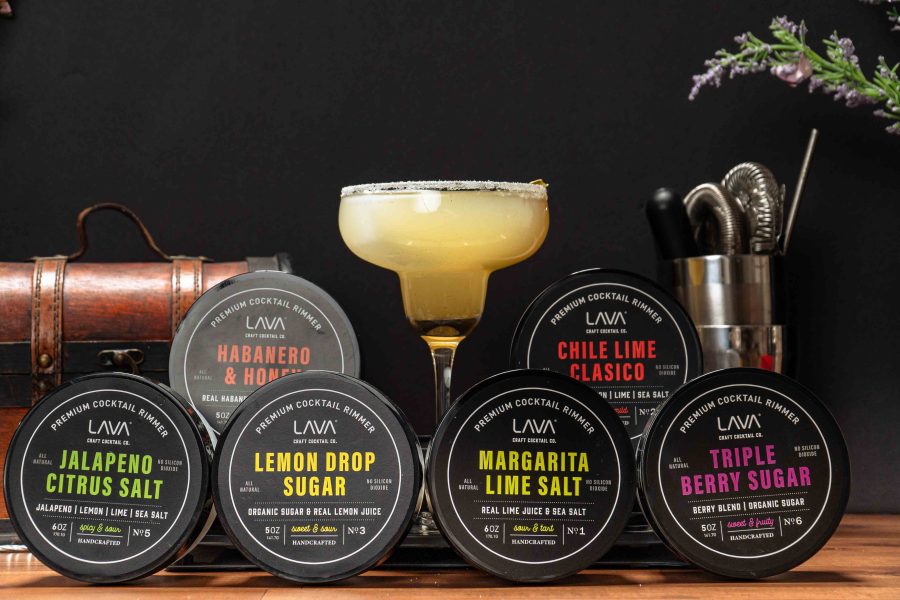 (6-Pack) LAVA Premium All Natural Cocktail Rimmer Set 6 Flavors