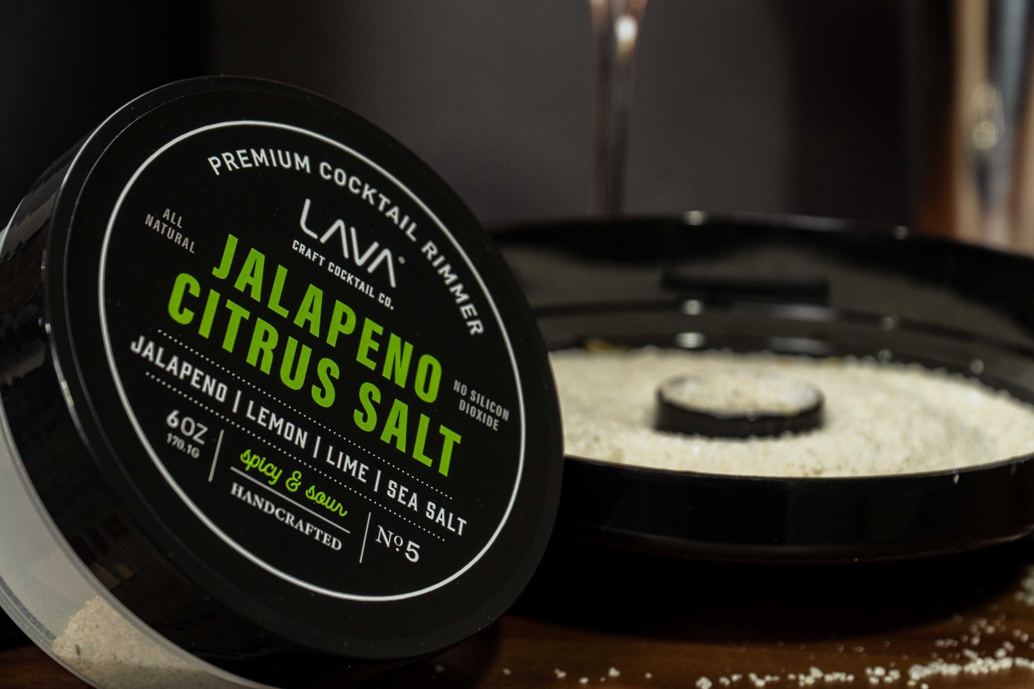 LAVA Premium Jalapeno Citrus Lime Salt Rimmer 6oz | Spicy Margarita Rimmer