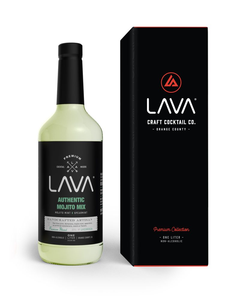 LAVA Premium Authentic Mojito Mix 33.8oz | Real Lime Juice & Mojito Mint