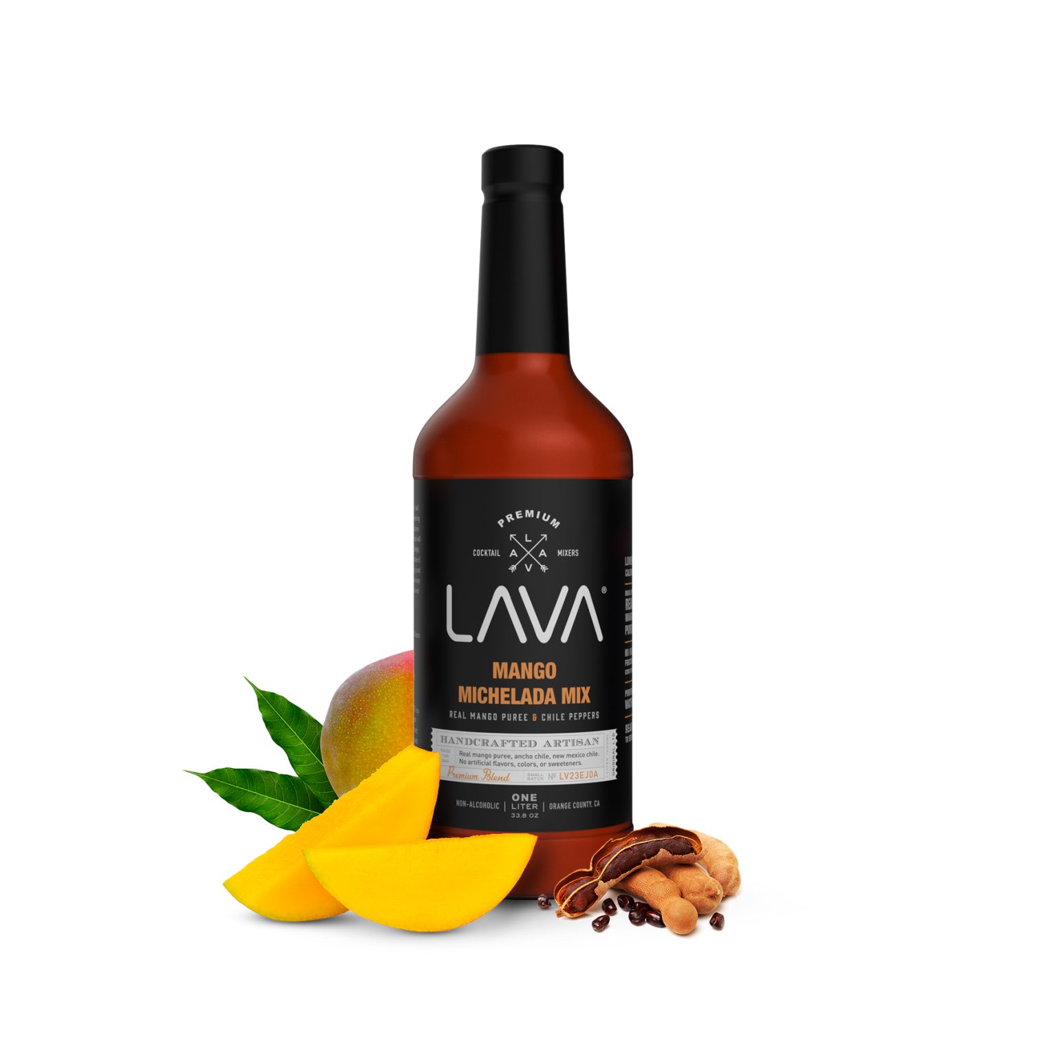 LAVA Premium Mango Michelada Mix 33.8oz | Real Mango Puree & Chile Peppers