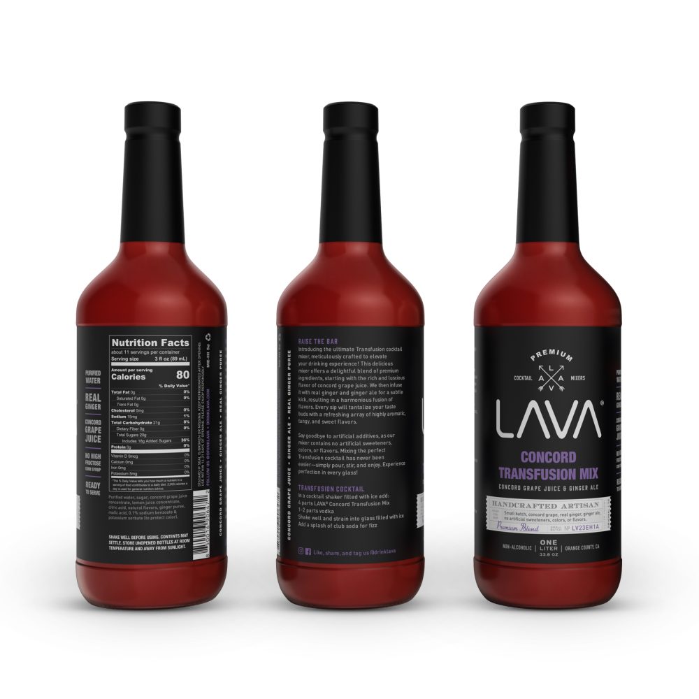 LAVA Premium Concord Transfusion Mix 33.8oz | Real Passion Fruit ...