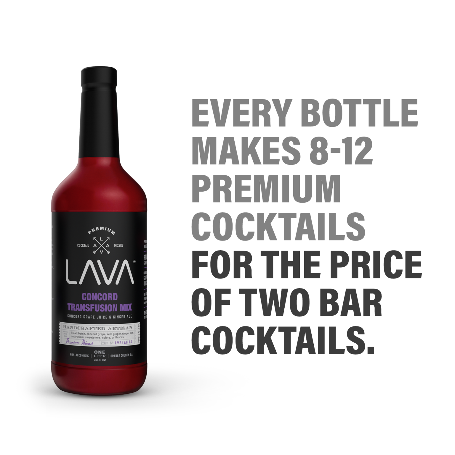 LAVA Premium Concord Transfusion Mix 33.8oz | Real Passion Fruit ...