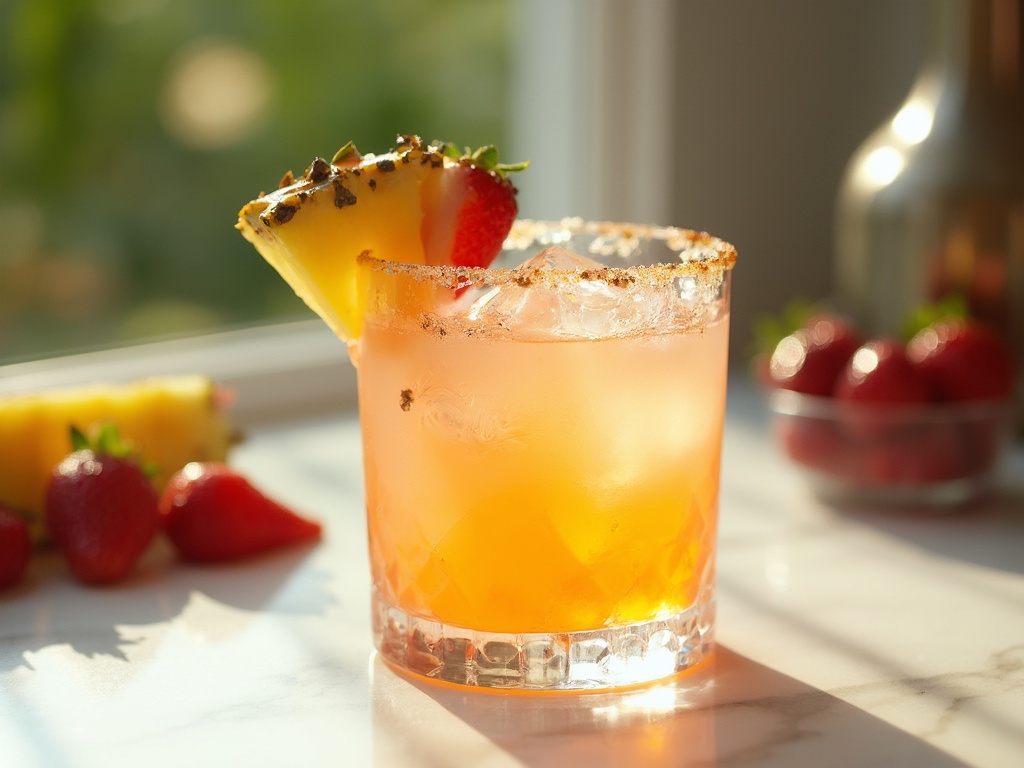 Fruity Savannah Slugger Cocktail with LAVA Piña Colada Mix